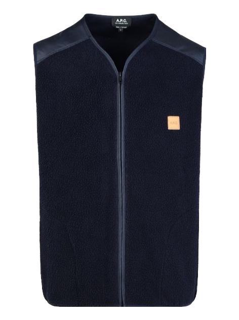 A.P.C. A.P.C. Logo Patch Zip-Up Vest